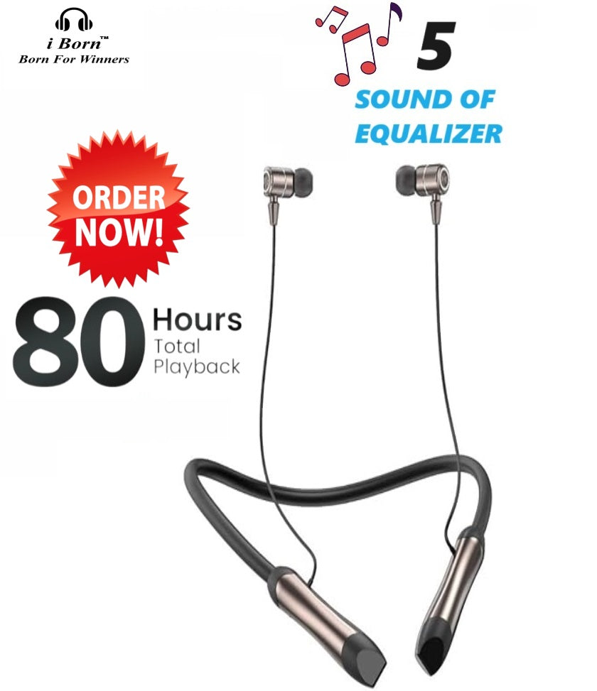 80 HRS BACK UP MULTI COLOR WIRELESS NECKBAND – i Born
