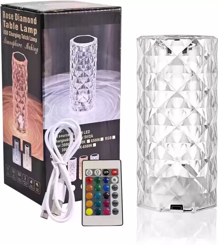 Rose Diamond Table Lamp (USB Charging Touch Lamp) – i Born